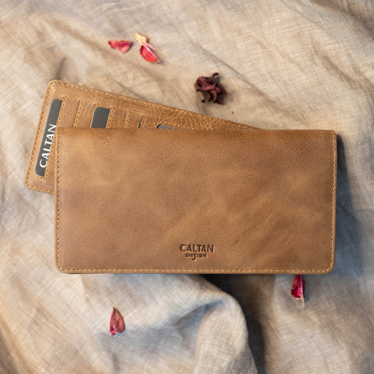 牛皮/長夾【CALTAN】抽取式多卡夾真皮時尚長夾-074129 三色