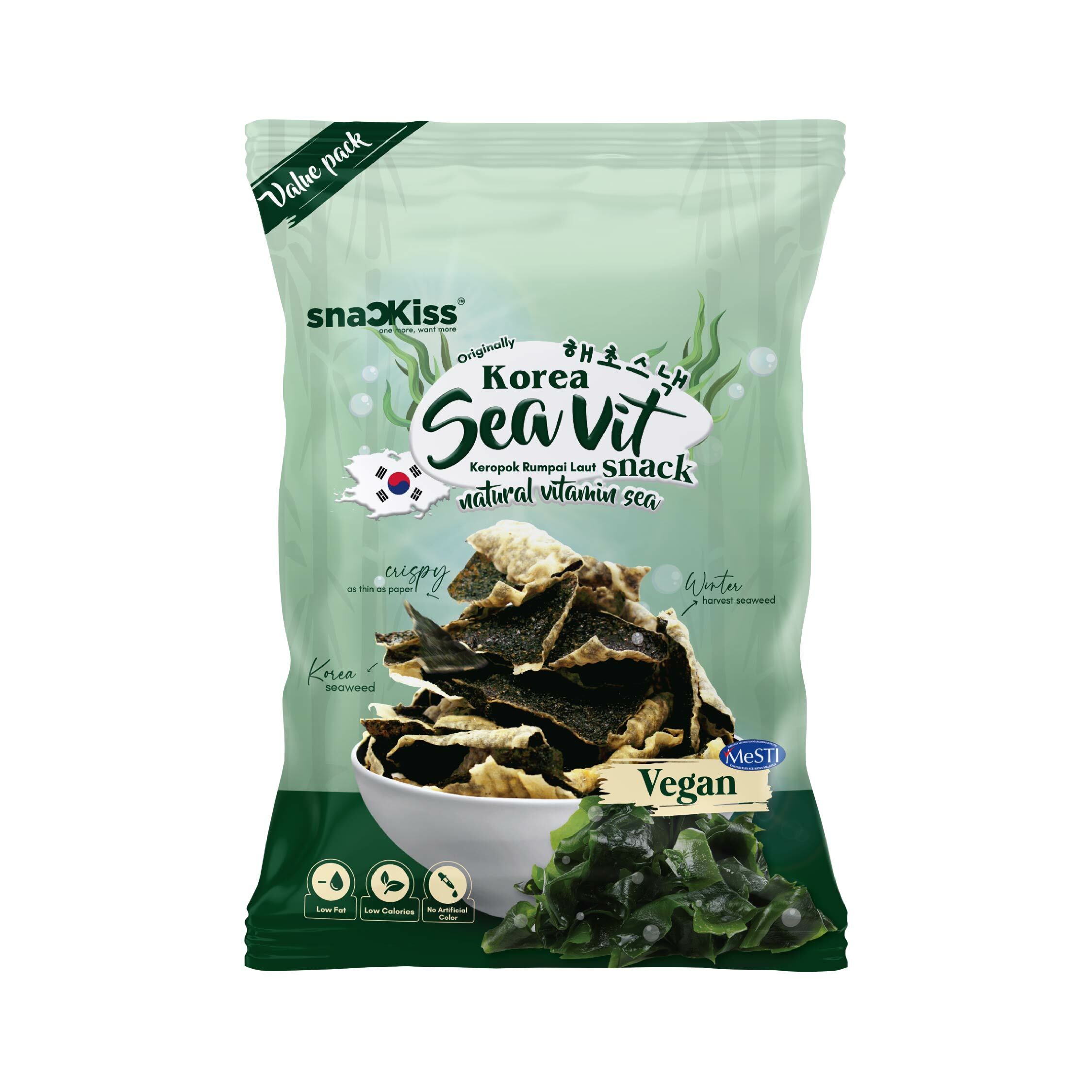 Golden Seaweed Crackers (Vegan) (Economic Pack)