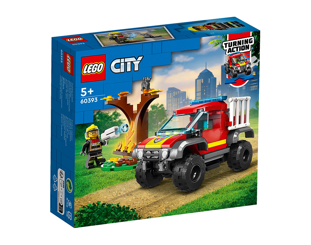 打造你的樂高城市 | LEGO 60393 City-4x4 消防車救援 | 飛米樂高積木專賣店