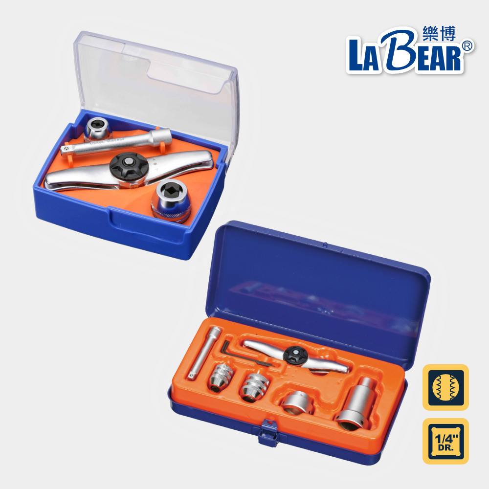 【LaBear】M3-M12棘輪式手動攻牙器組 攻牙組 手動攻絲器 攻牙器 攻牙扳手 攻牙夾頭 棘輪絲錐扳手