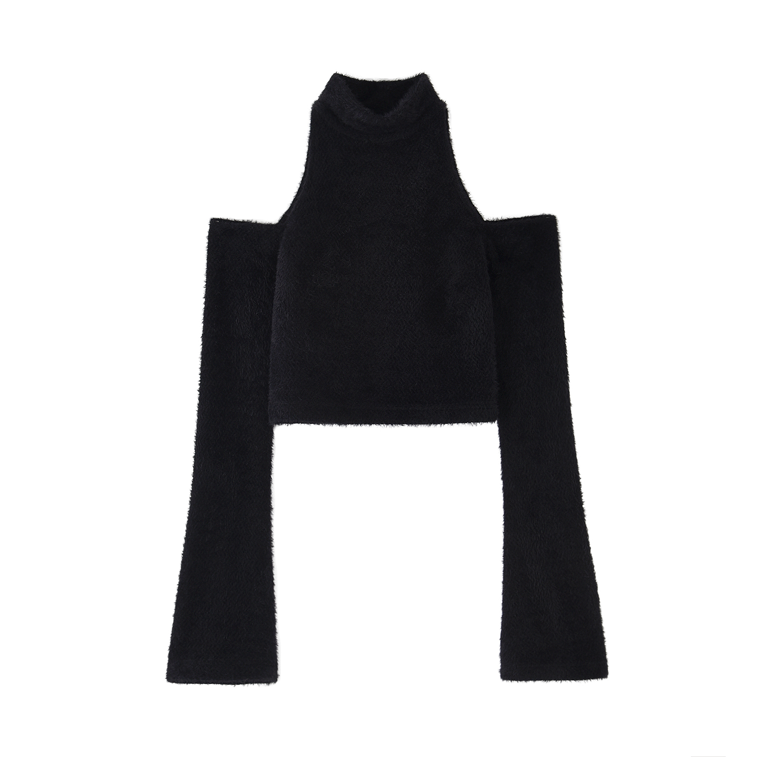 D-17 / FAUX FUR TOP BLACK