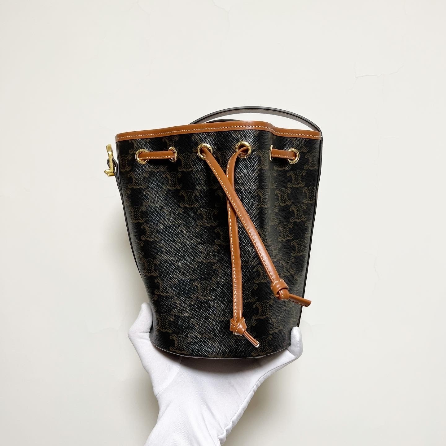 CELINE 老花 DRAWSTRING BAG SMALL