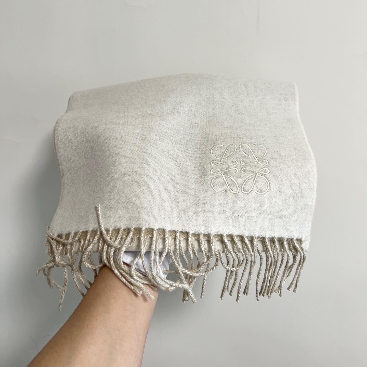 Loewe Bicolour scarf in wool and cashmere