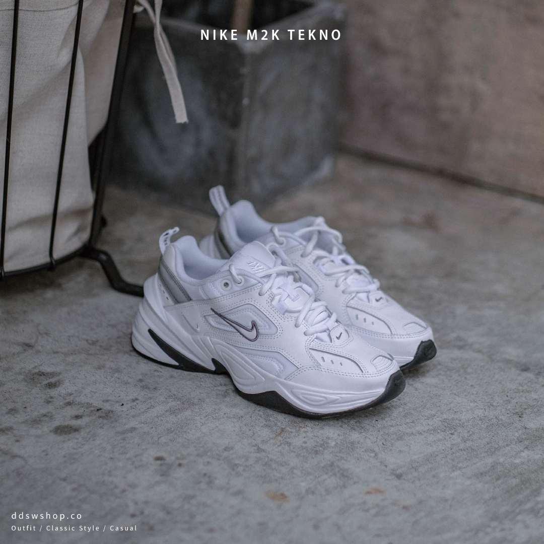 Nike M2K Tekno 復古 老爹鞋 厚底 銀色 刺繡Logo 銀白 BQ3378-100