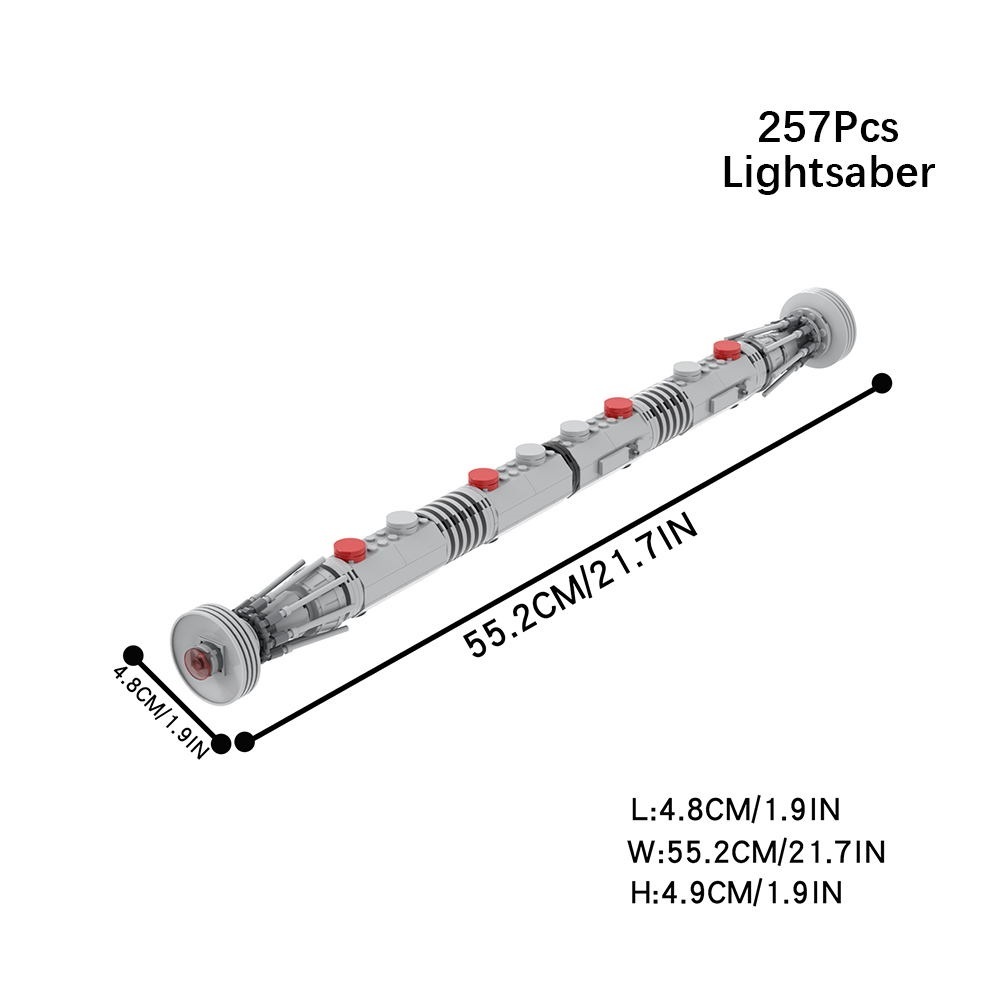 Sci-Fi Double-bladed Lightsaber Star Wars Building Set