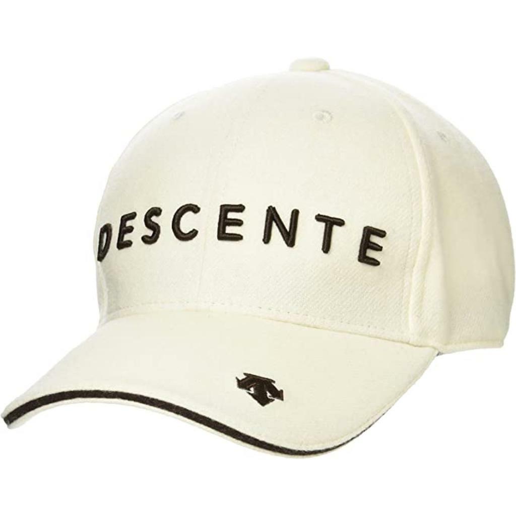 【💥日本直送】DESCENTE cap帽 鴨舌帽 帽子 抗菌防臭 起絨 淡黃