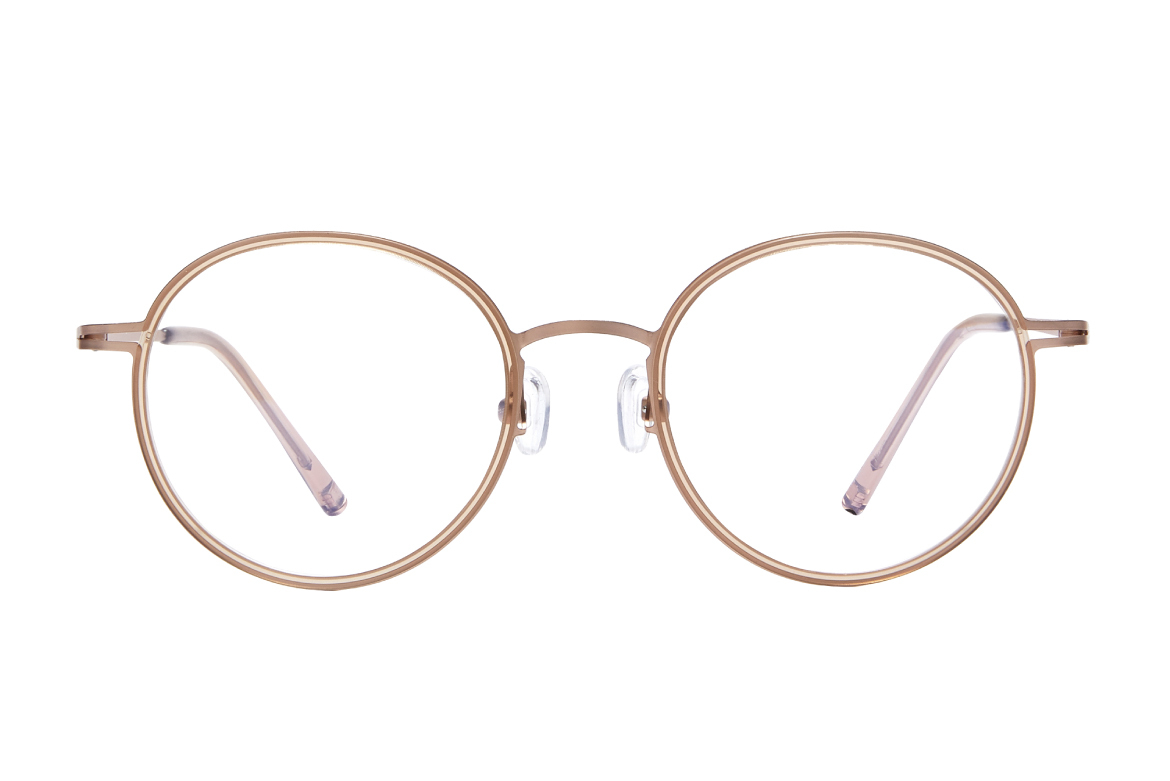 CARIN光學眼鏡-ELLE+ C2_透膚-霧玫瑰金-韓國眼鏡品牌