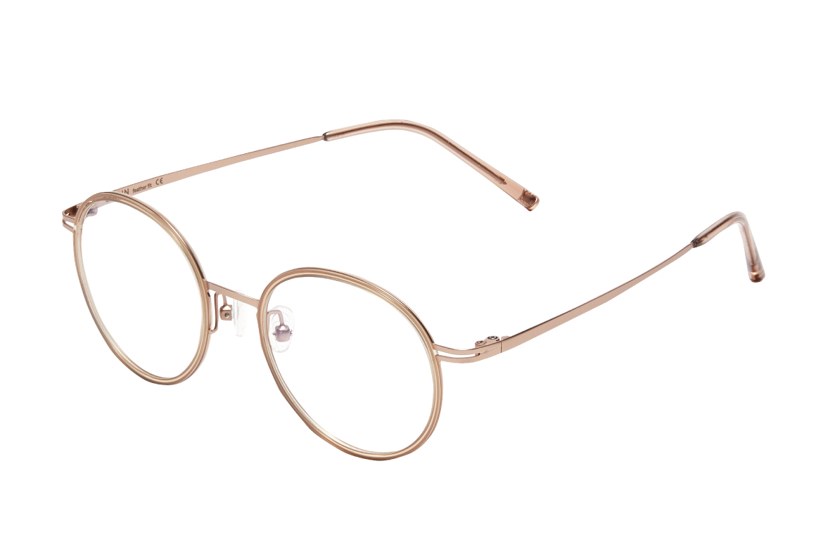 CARIN光學眼鏡-ELLE+ C2_透膚-霧玫瑰金-韓國眼鏡品牌