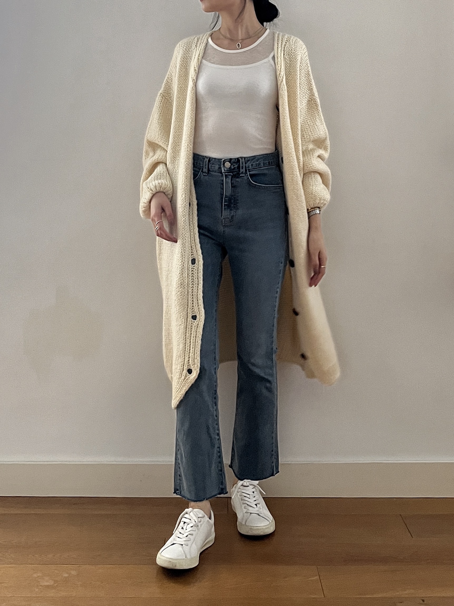 oversized maxi cardigan | cream