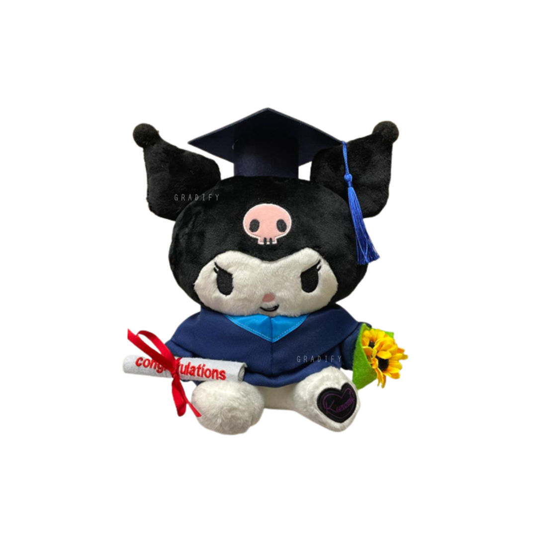 🎓 25cm Kuromi 畢業公仔 - 香港科技大學學士