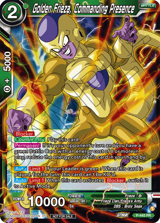 P-445 Golden Frieza, Commanding Presence