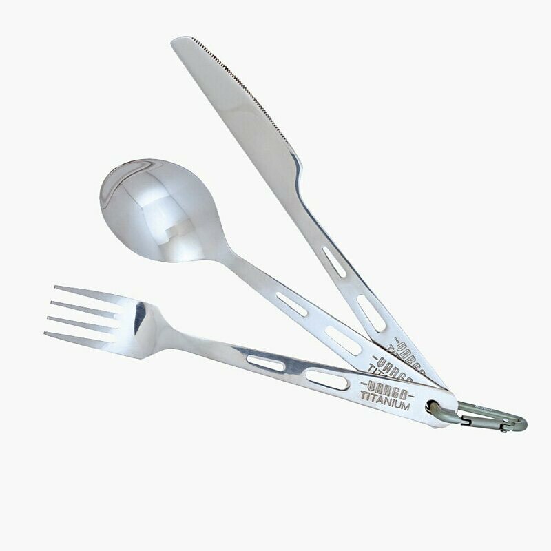 Vargo Titanium Spoon / Fork /Knife Set 純鈦餐具湯叉刀三件組(V...