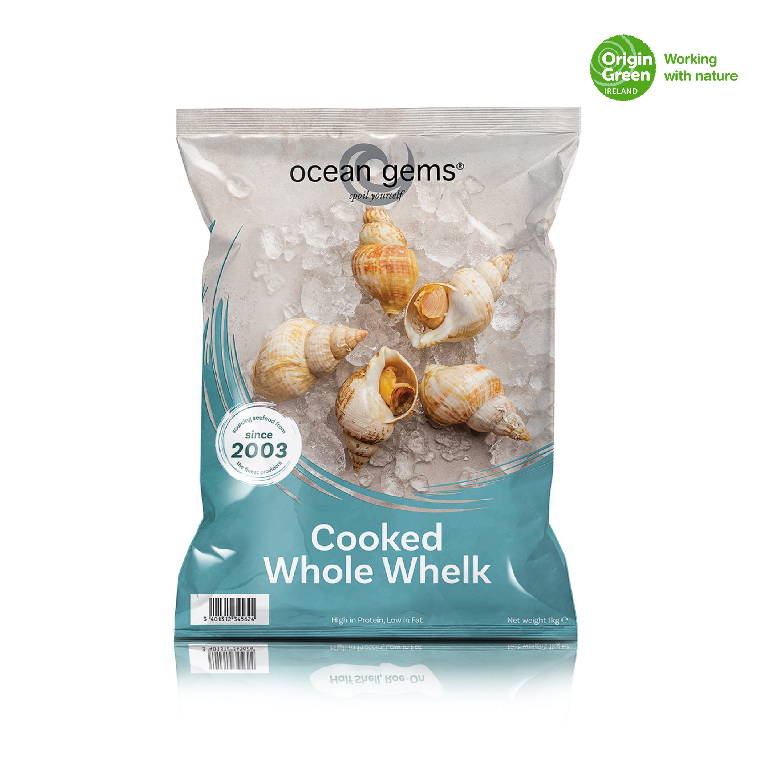 [海中寶]有殼黃金螺(熟) 20/40G 1Kg