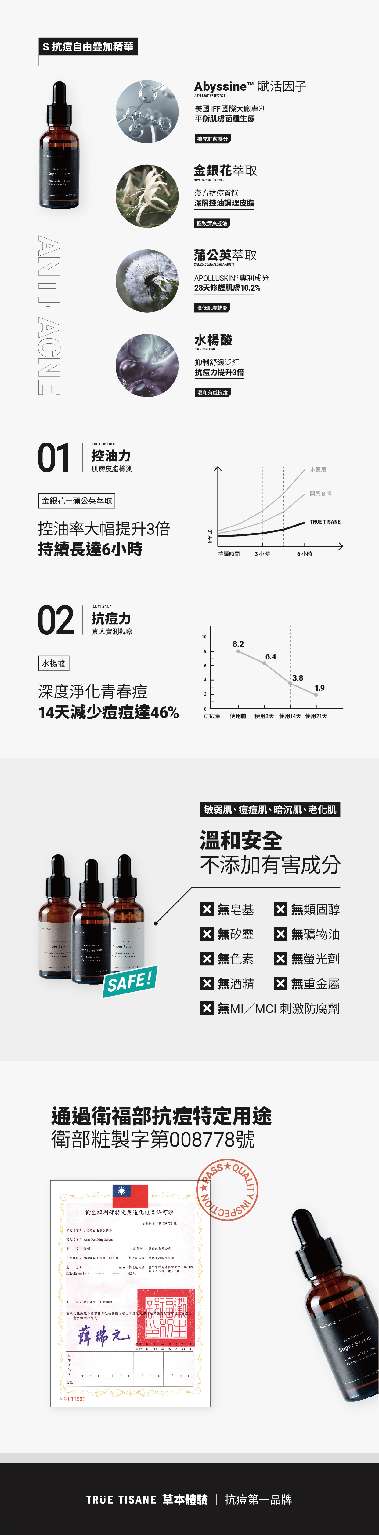 S抗痘自由疊加精華｜TRUE TISANE 草本體驗