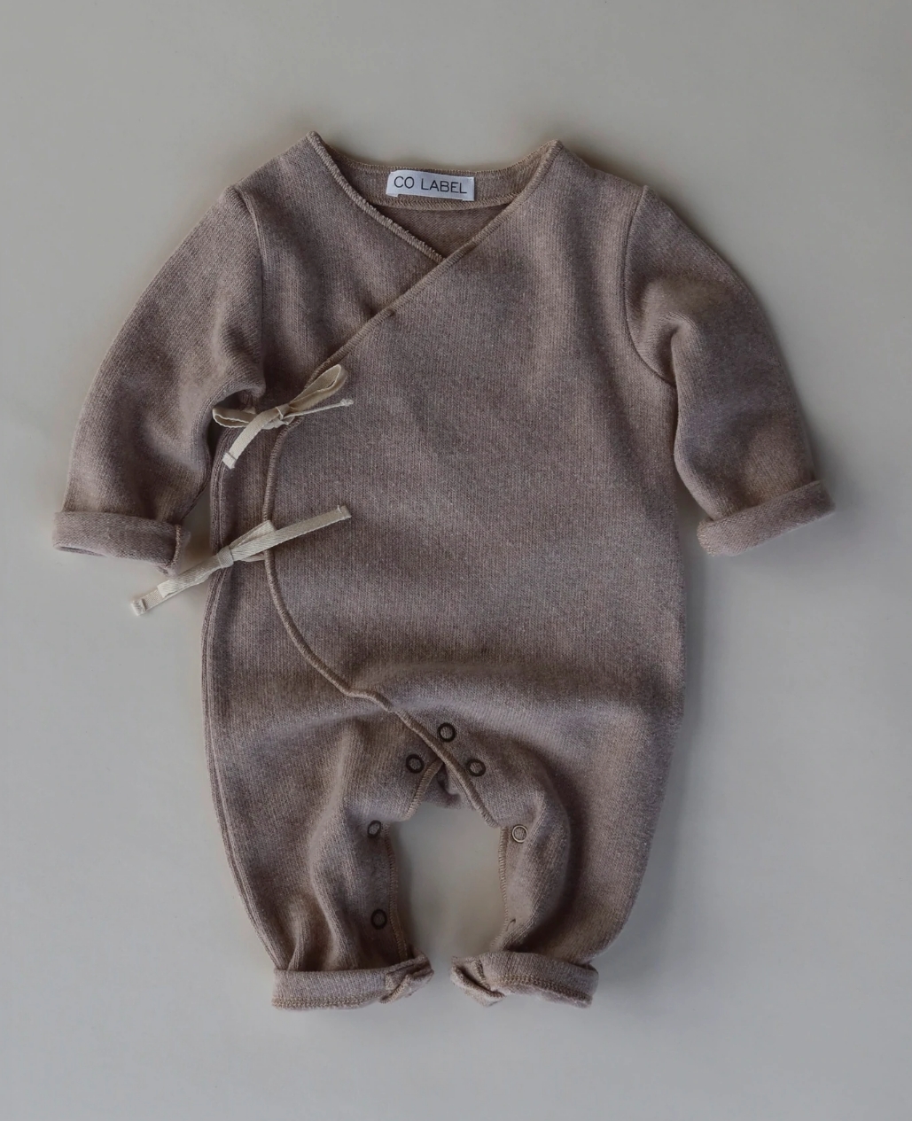 [CO LABEL] 棉花糖甚平領連身衣 WARM EDDIE BABYSUIT - COCOA