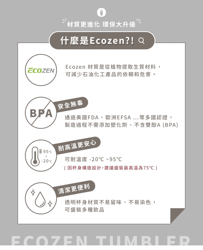 Ecozen 透明斜口【細】吸管 (26cm)
