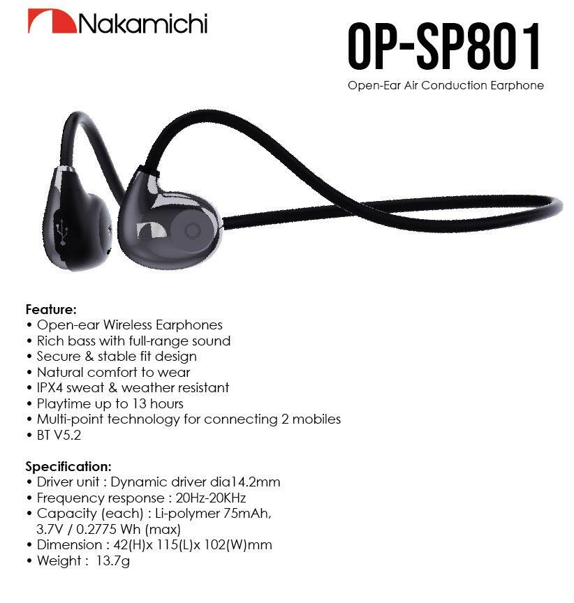 Nakamichi OP-SP801 運動防水骨傳導耳機