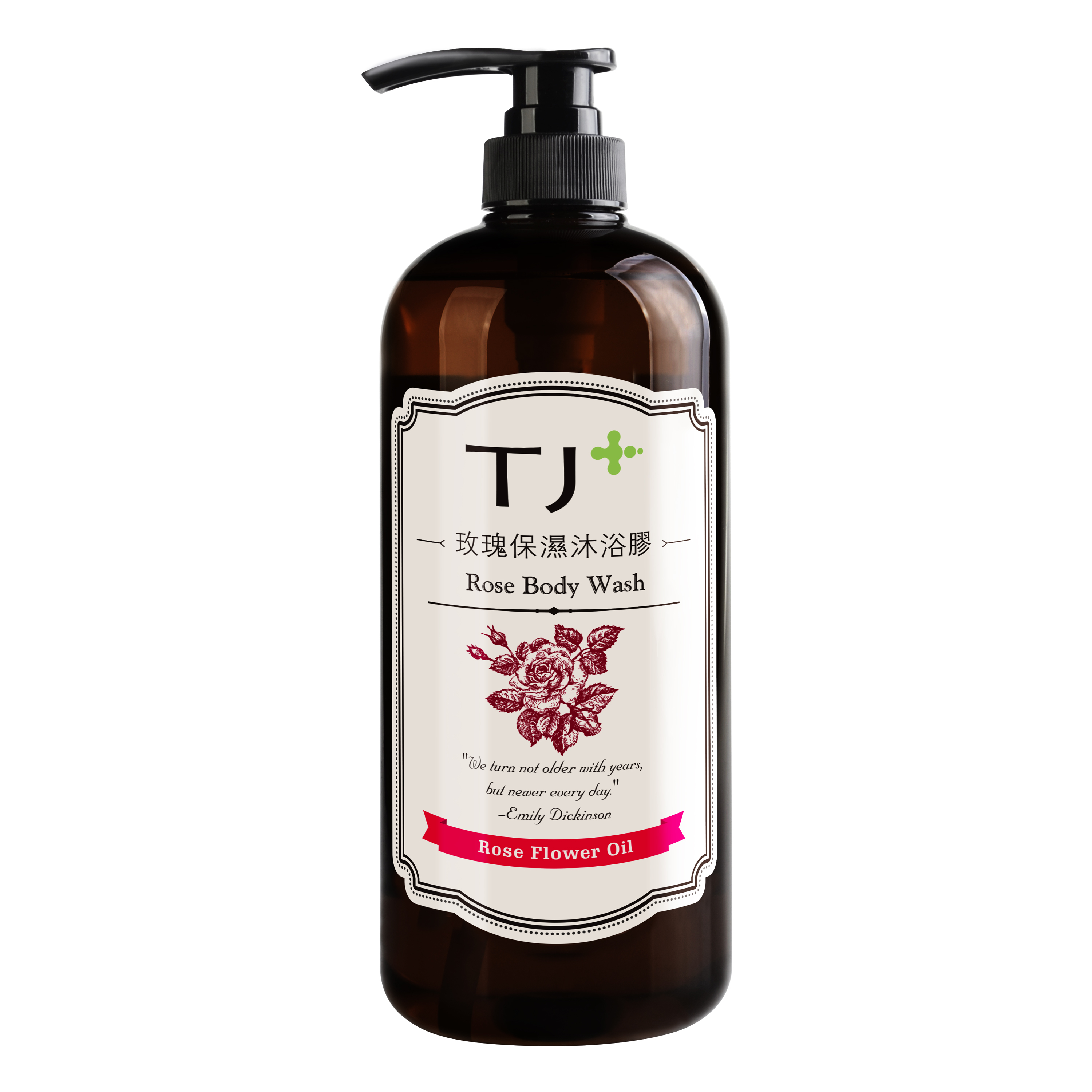 【TJ PLUS】玫瑰保溼沐浴膠950ml