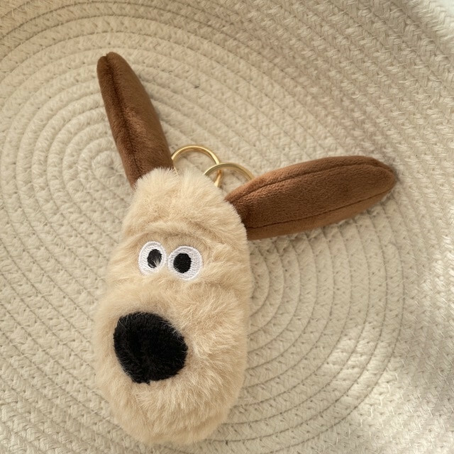 Gromit Face Doll Keyring 超級無敵掌門狗 大頭鎖匙扣