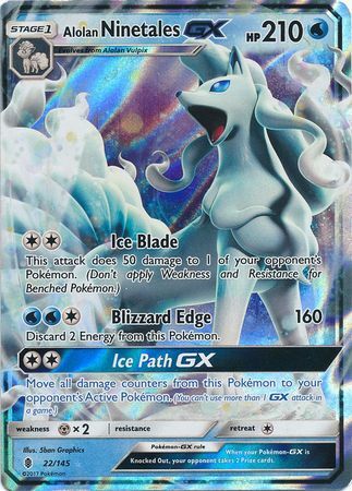 SM2 22/145 Alolan Ninetales GX