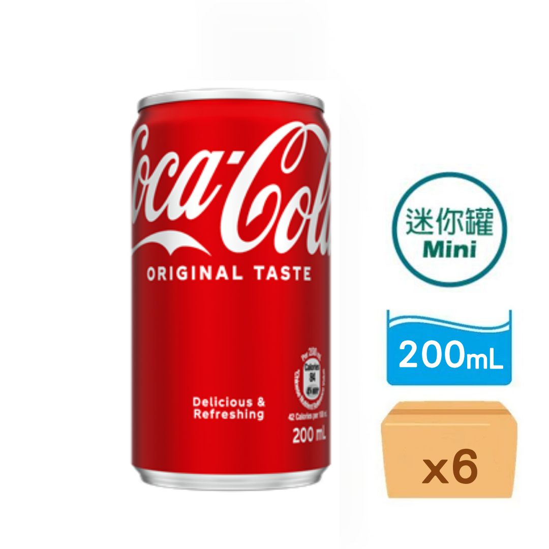 可口可樂mini 200ml x 6罐
