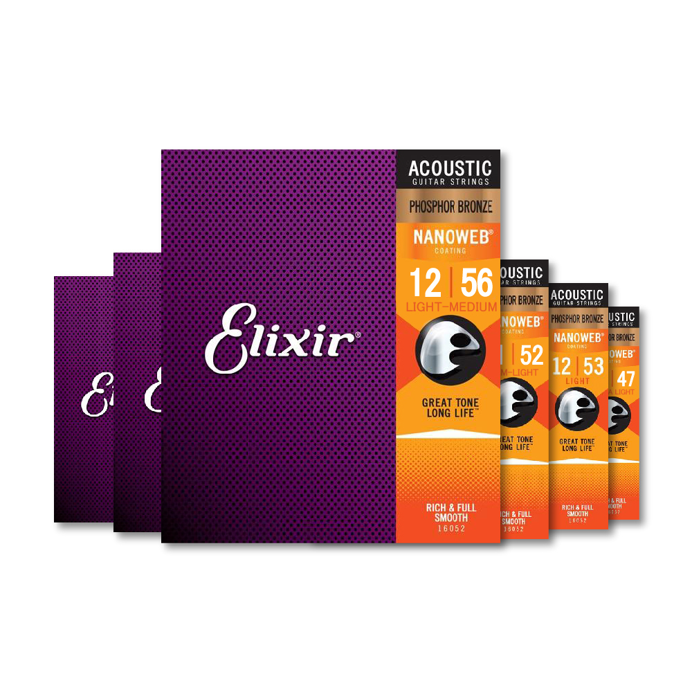 Elixir / Nanoweb Phosphor Bonze 紅銅 長效木吉他弦