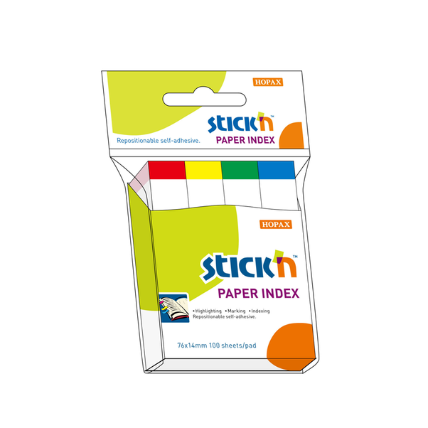 Hopax Stick'n 4色旗仔 Memo (76 x14mm) #21615