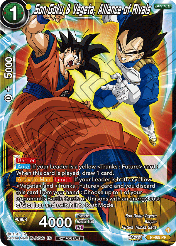 P-468 Son Goku & Vegeta, Alliance of Rivals