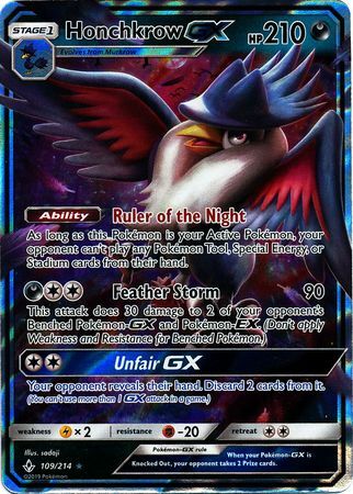 SM10 109/214 Honchkrow GX