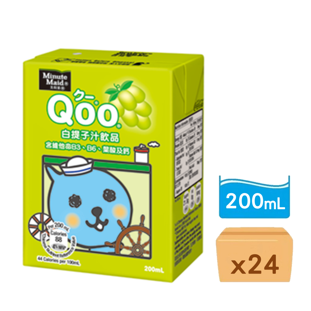 酷兒Qoo-白提子 200ml x 24包