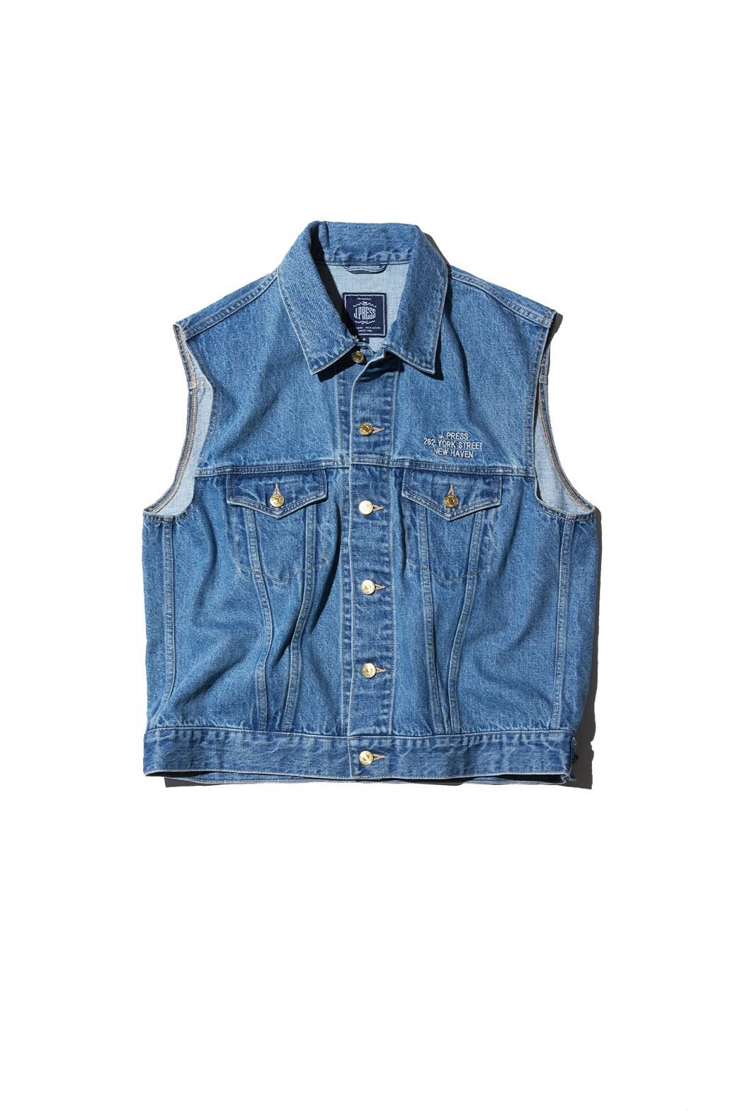 J.PRESS ORIGINALS - CUT SLEEVE VEST / SAX BLUE