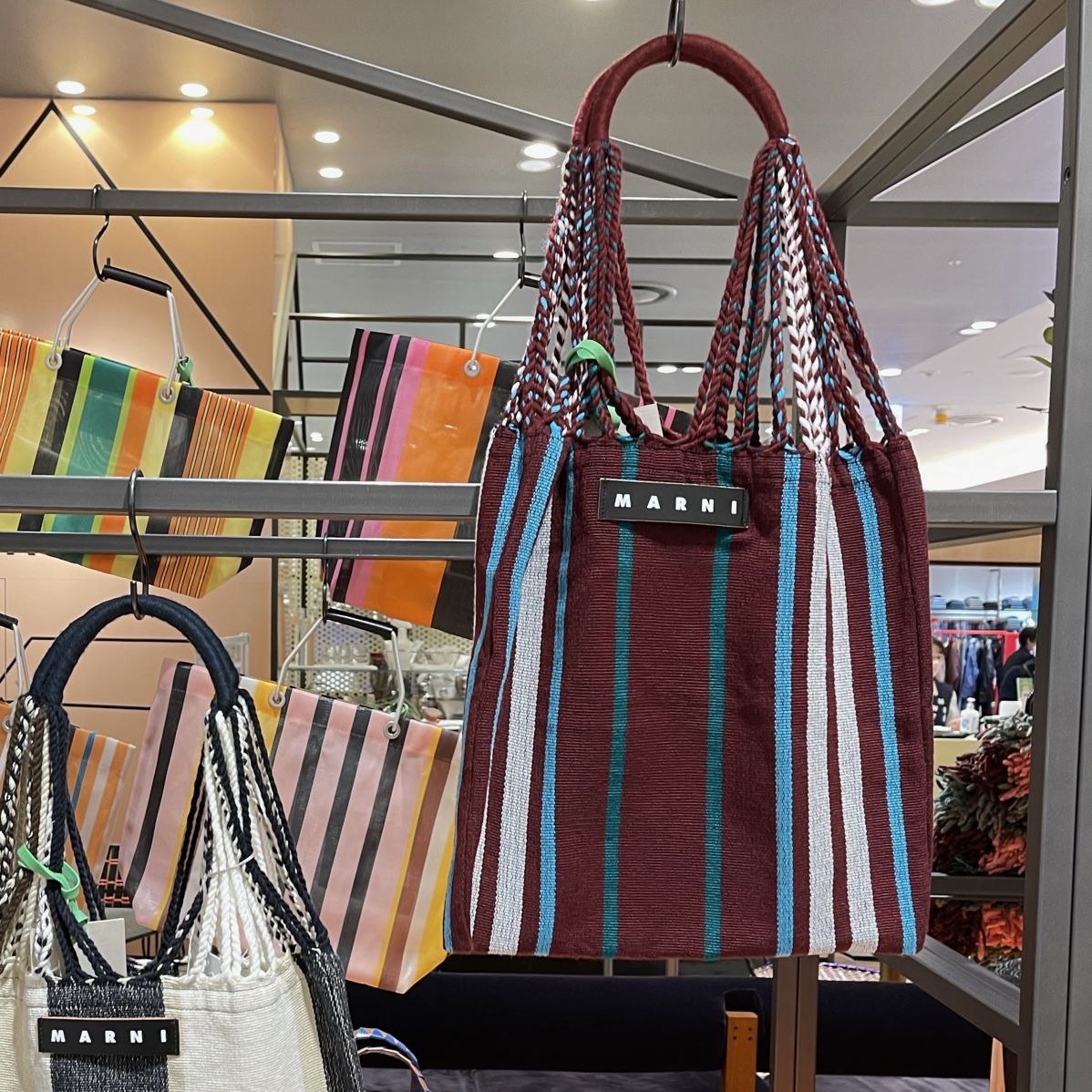 (PRE-ORDER) MARNI MARKET HAMMOCK BAG - DARK GREEN