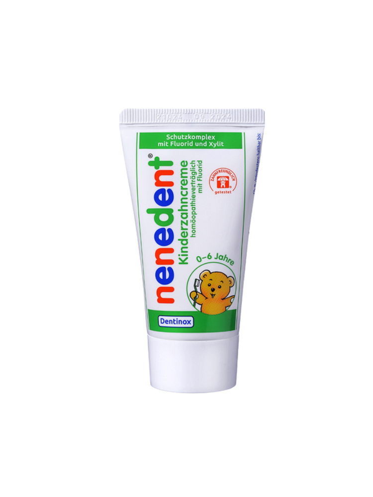 德國nenedent 木糖醇兒童牙膏(香蕉蘋果配方50ml) | 俏媽咪親生活館