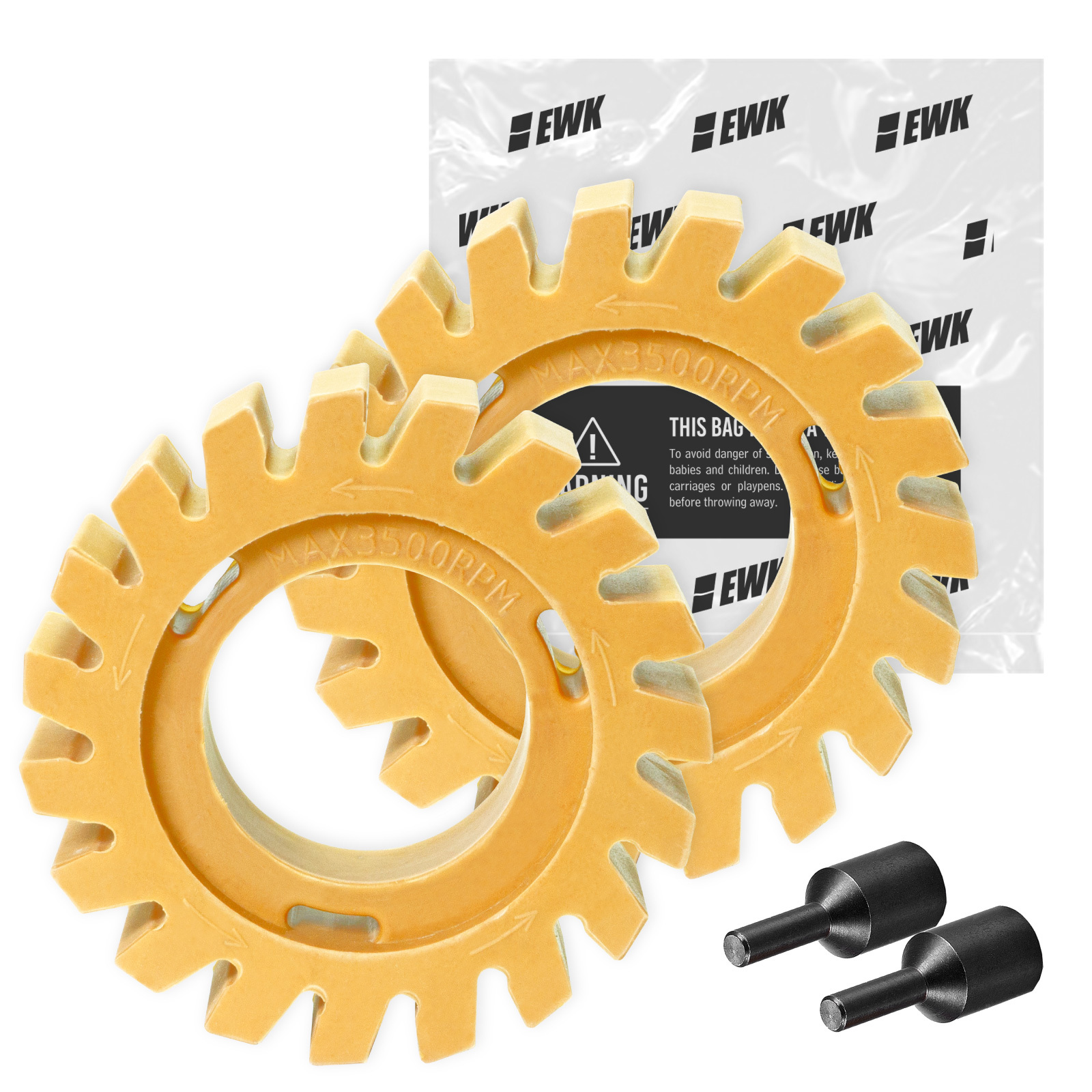 2 Pcs Hollow Serrated Decal Eraser Wheel Set | EWK