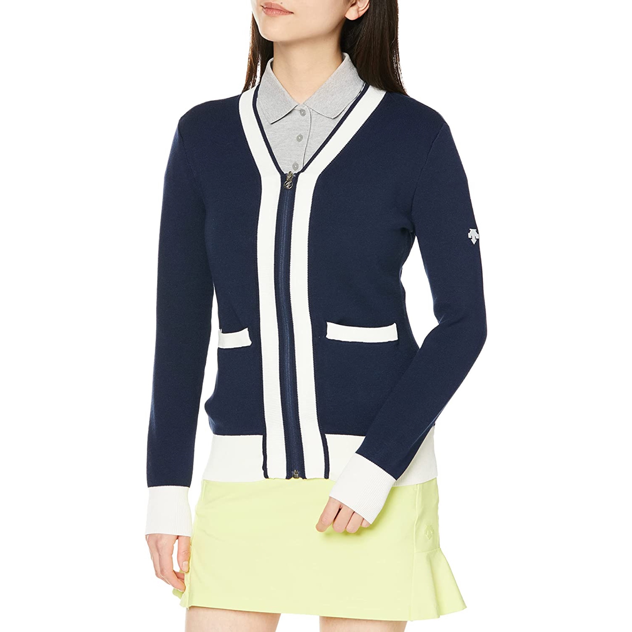 【💥日本直送】DESCENTE 2023春夏新款 薄外套 毛衣 針織開衫 外套 藍色 2023春夏新款，薄