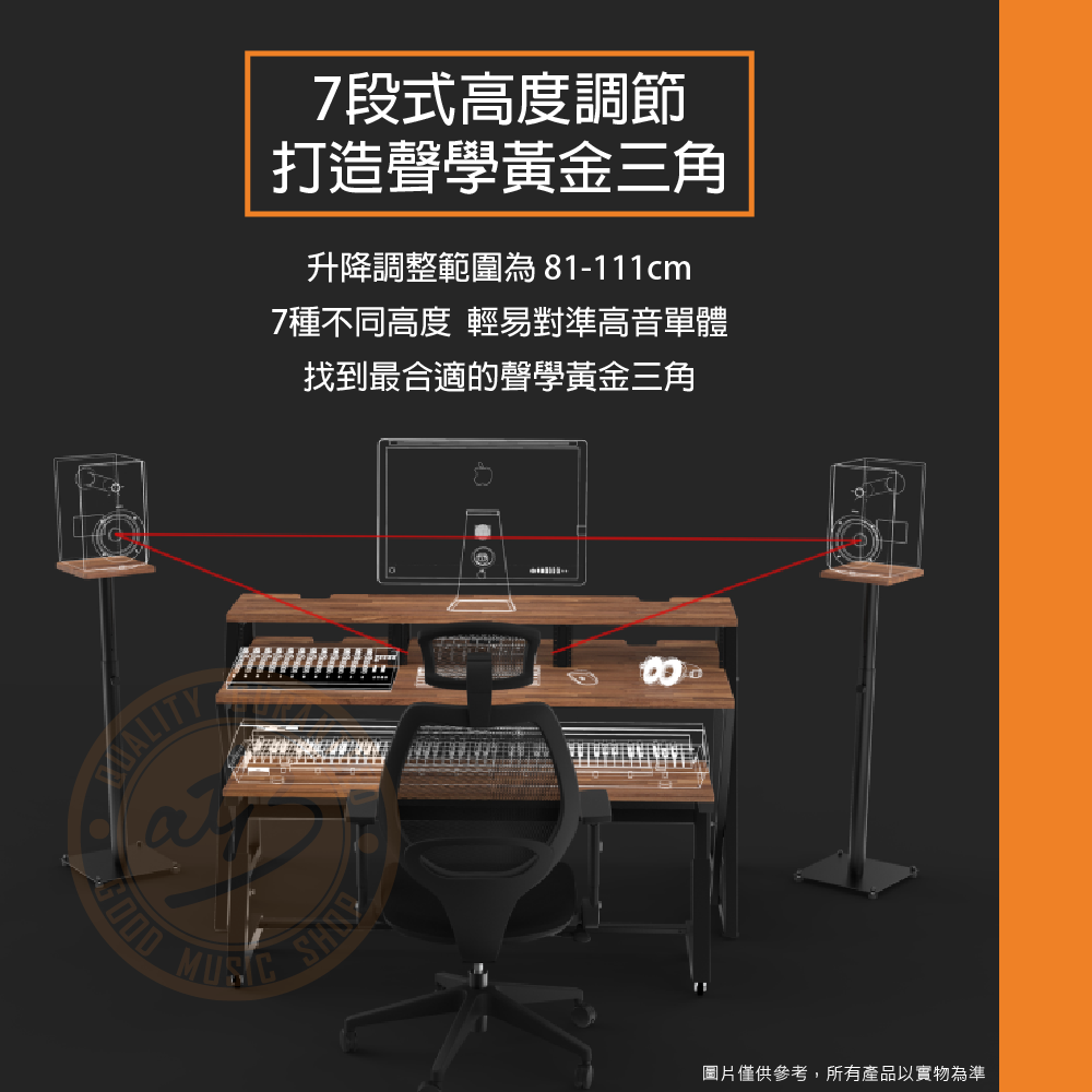 Wavebone / Grand Gemini落地式監聽喇叭架(對)