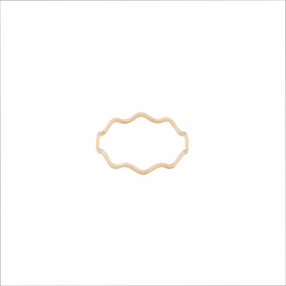 [一年保固] [純鋼] 波浪跳動戒指-玫瑰金 / [Steel] Wave Jumping Ring - Ro