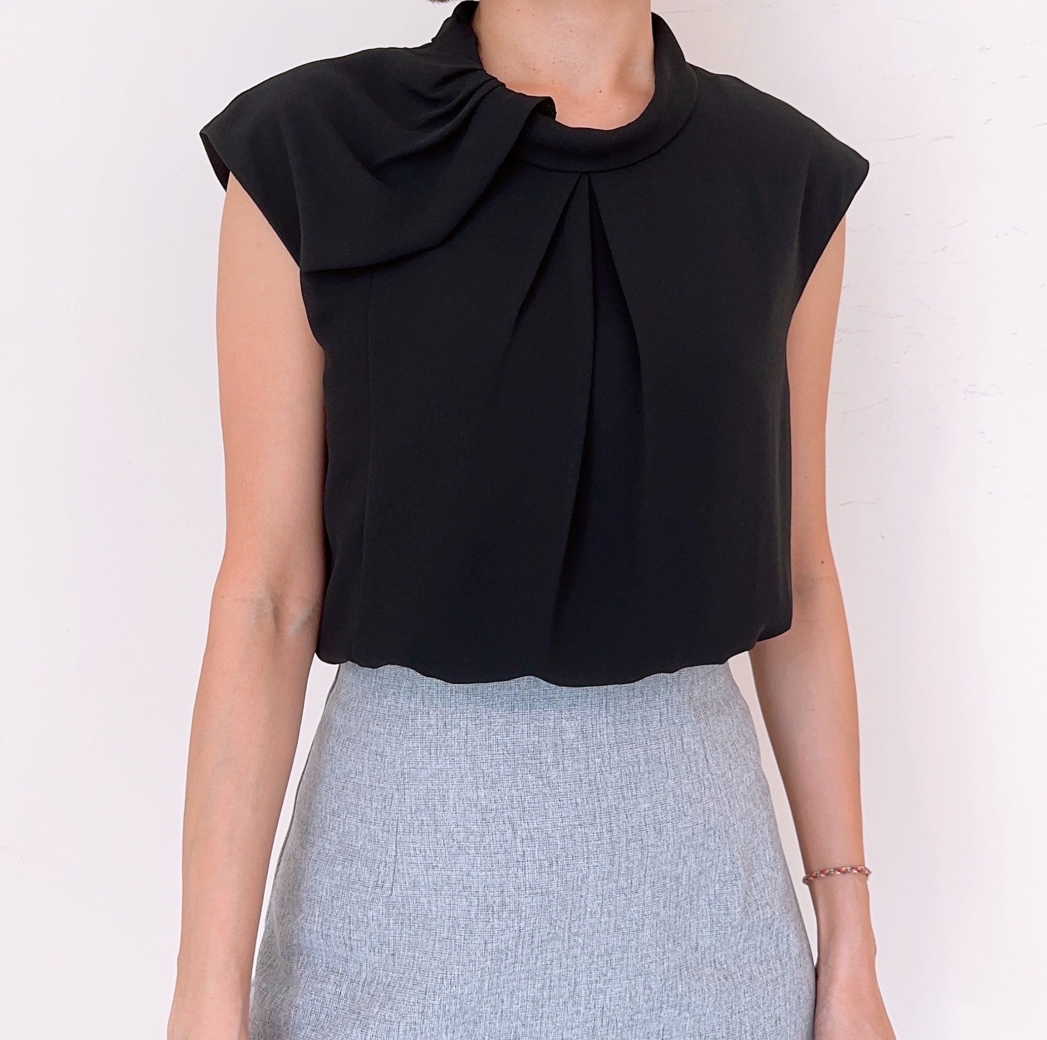 CHIFFON HIGH NECK BLOUSE