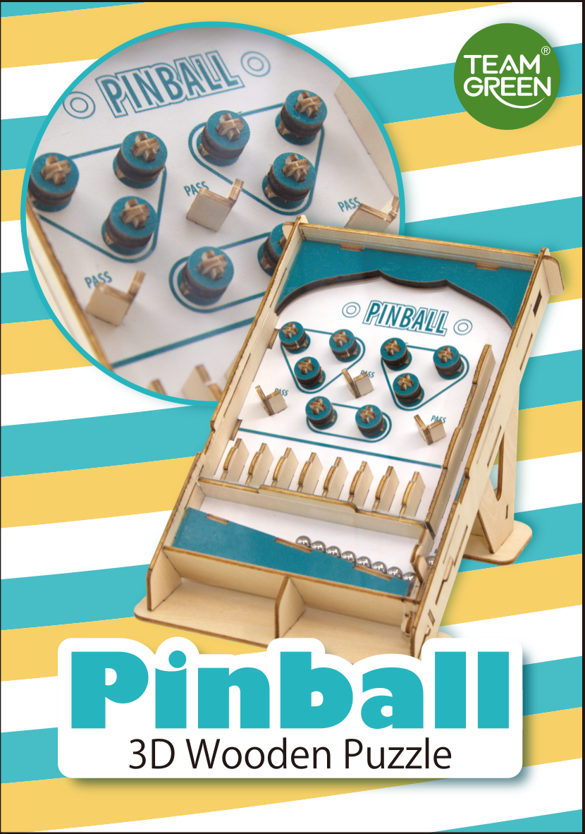 Team Green – 3D PLYWOOD PUZZLE Game Station: Pinball