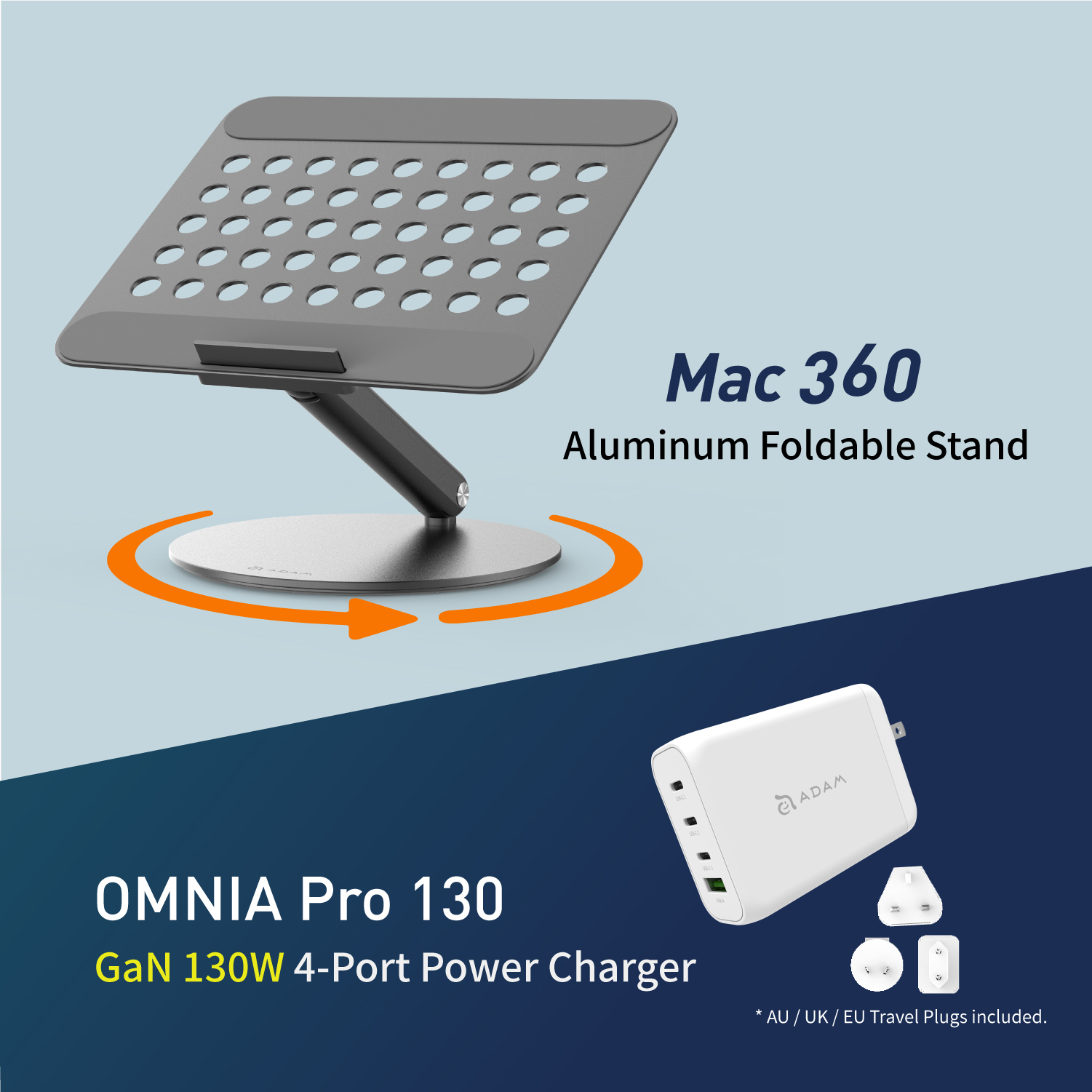 【New Arrival】Mac 360 Aluminum Foldable Stand + OMNIA Pr
