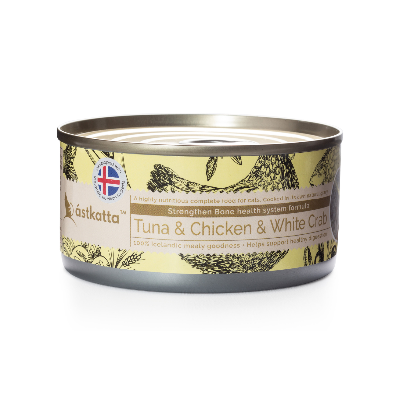 【冰島 Astkatta】低脂無穀健康貓主食罐80G鮪魚+嫩雞+白蟹│HAPET好寵-毛孩選物店