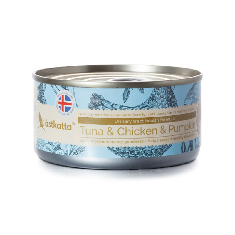 【冰島 Astkatta】低脂無穀健康貓主食罐80G鮪魚+嫩雞+南瓜│HAPET好寵-毛孩選物店