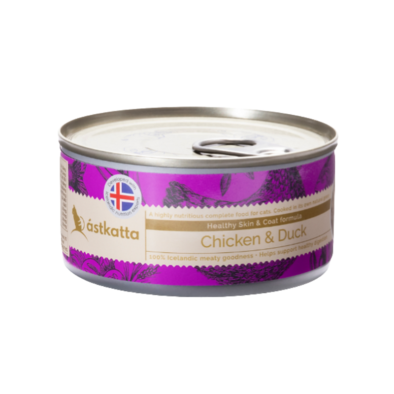 【冰島 Astkatta】低脂無穀健康貓主食罐80G雙肉嫩雞與鴨│HAPET好寵-毛孩選物店