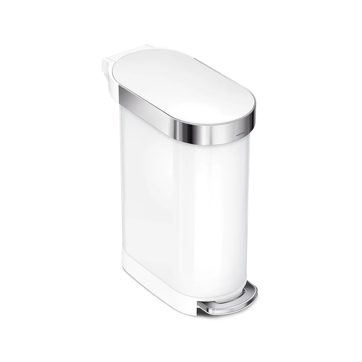 SIMPLEHUMAN 45L SLIM STEP CAN-WHITE【Authorised distribu