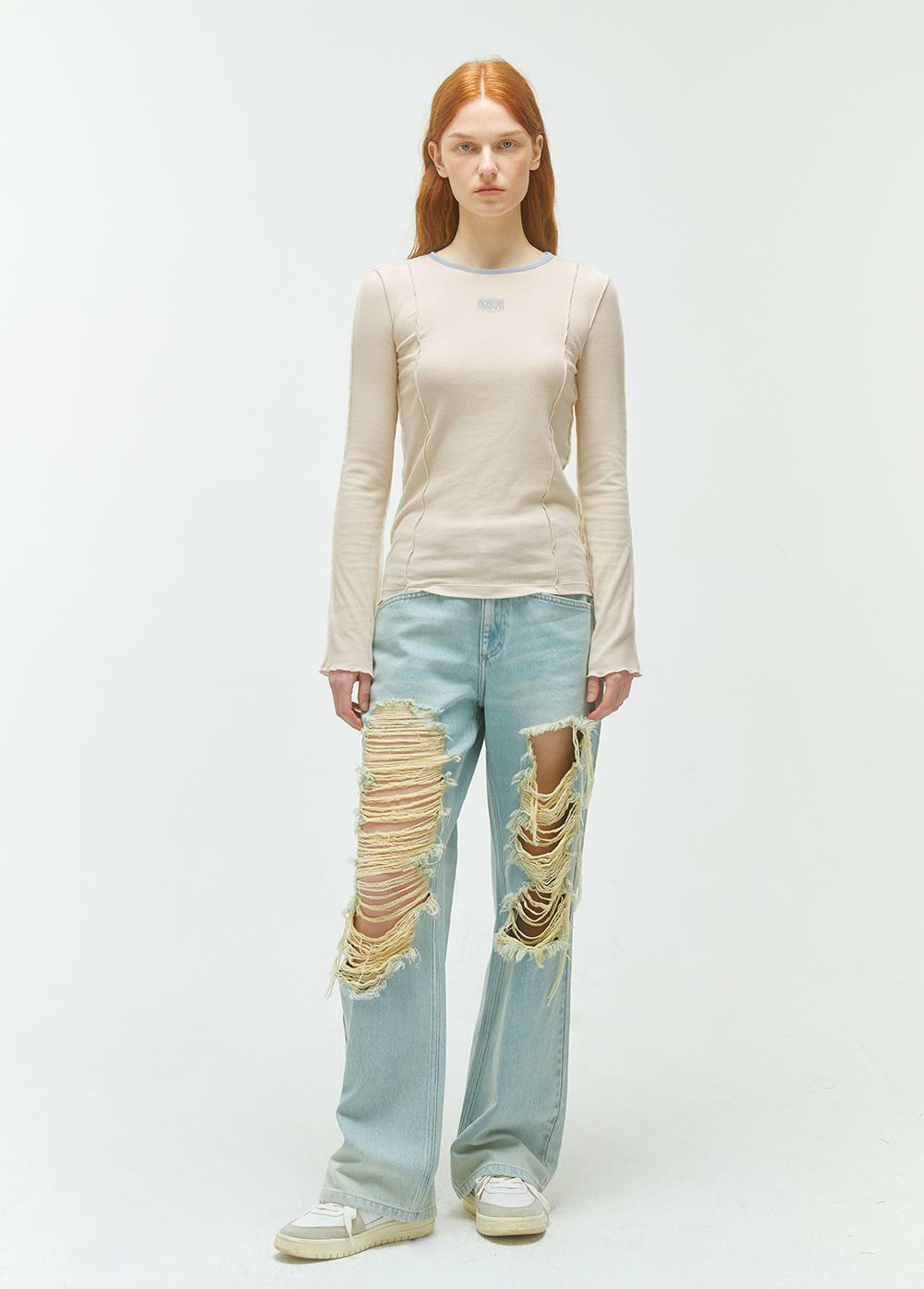 Marithe Francois Girbaud W CLASSIC LOGO RINGER LONG SLE