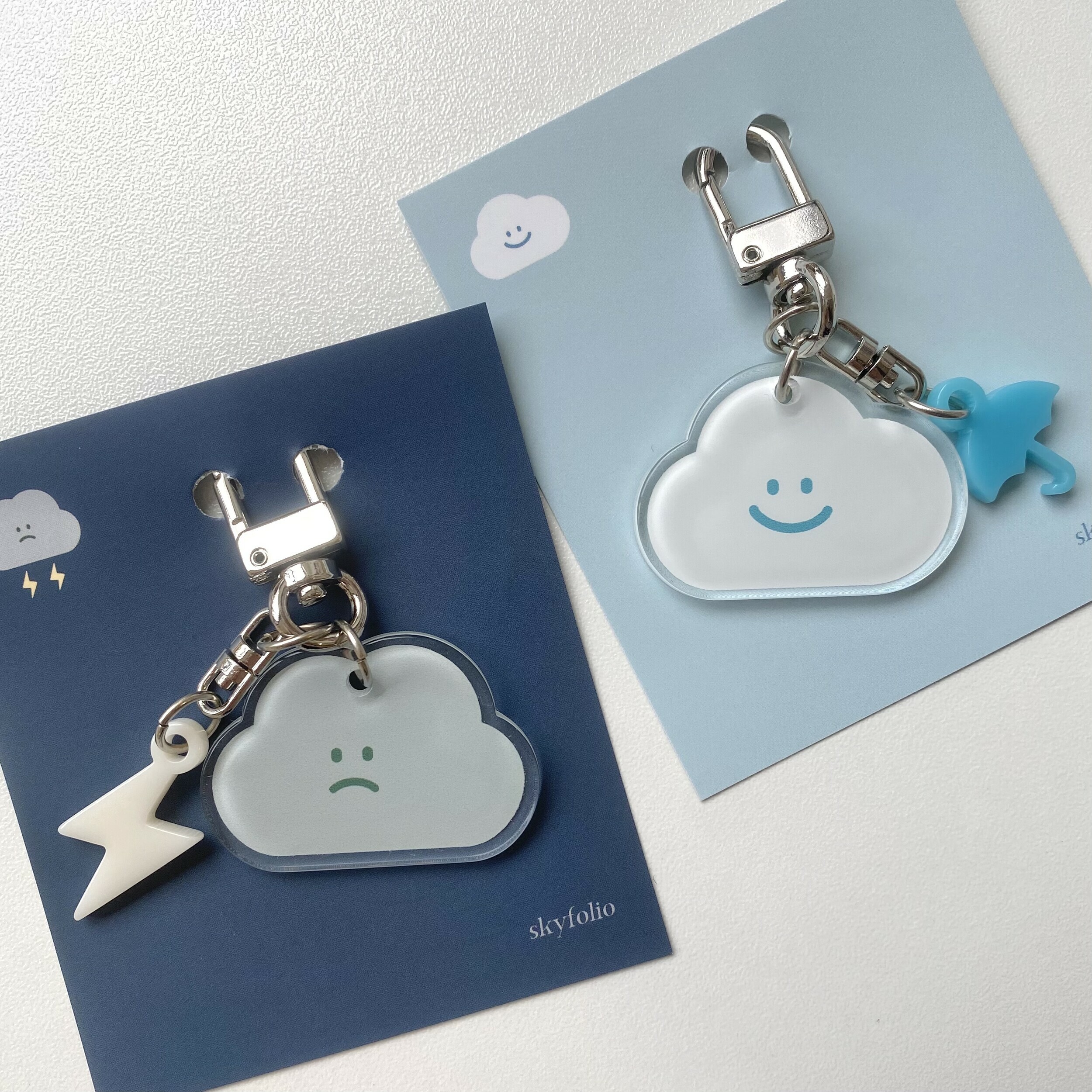 SKYFOLIO Cloud Acrylic Keyring 雲朵造型鎖匙扣 (2款)