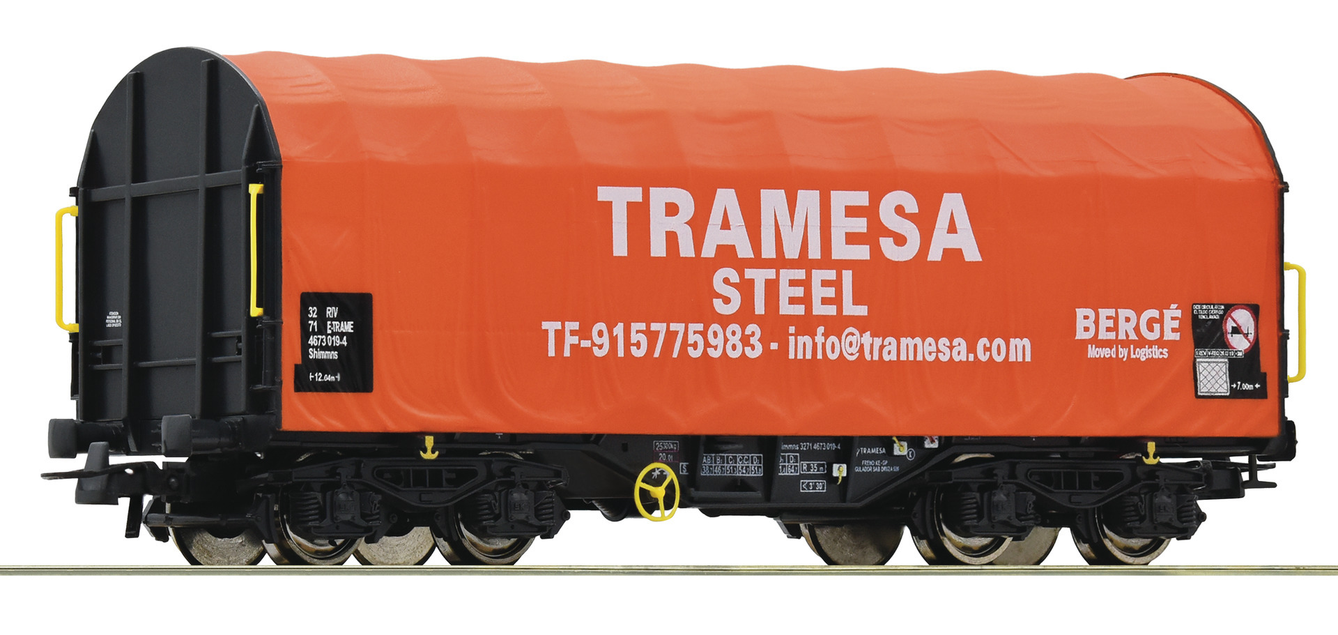 Roco 76439 HO scale Sliding tarpaulin wagon type Shimmn