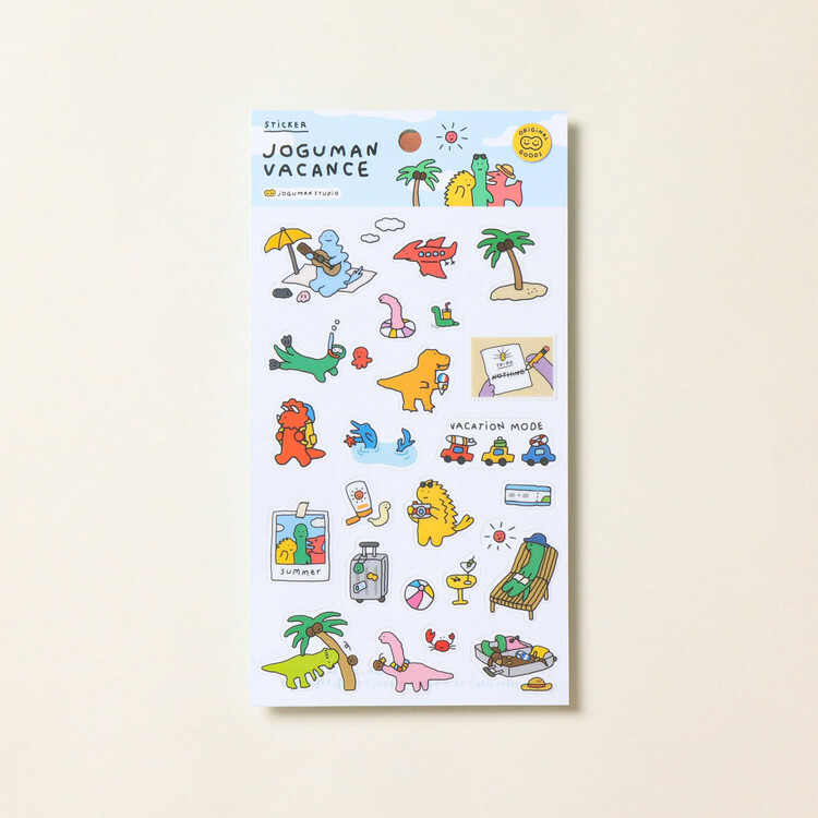 JOGUMAN STUDIO Vacance Pvc Sticker 旅行小恐龍 透明貼紙
