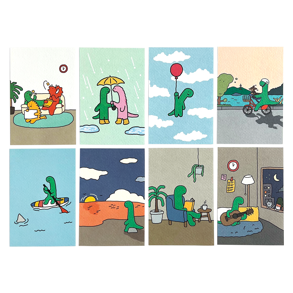 JOGUMAN STUDIO Design Postcard 恐龍日常生活系列 明信片 (8款)