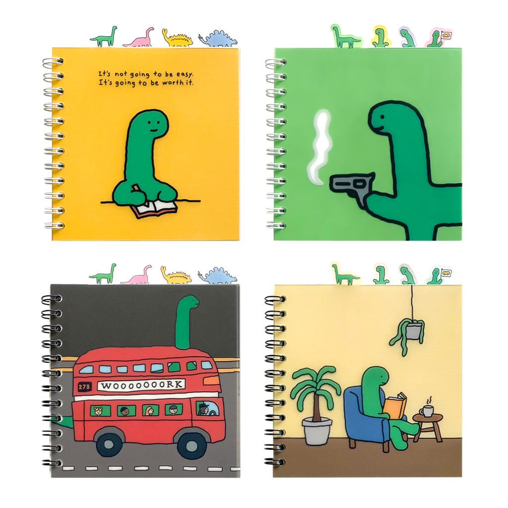 JOGUMAN STUDIO UBHC Index Notebook 小恐龍 分頁記事本 (4款)